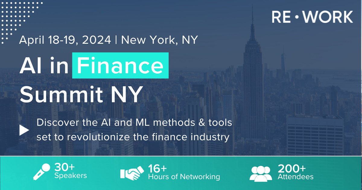 Download Brochure | AI in Finance Summit NY 2024 | RE•WORK